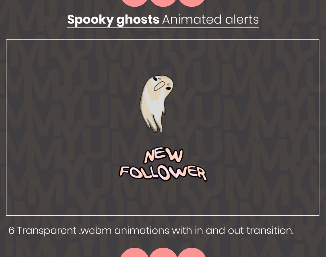 Twitch Stream Animated Alerts ・ Spooky Ghost Appearing Moving up ・ in ...
