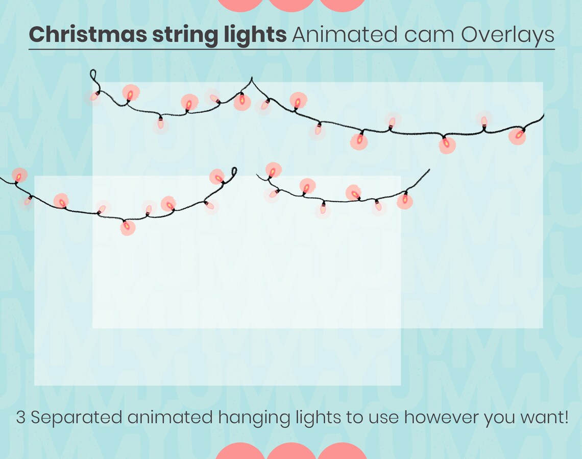 String Lights Overlay Animated Frames Cute Christmas Twinkle | Etsy
