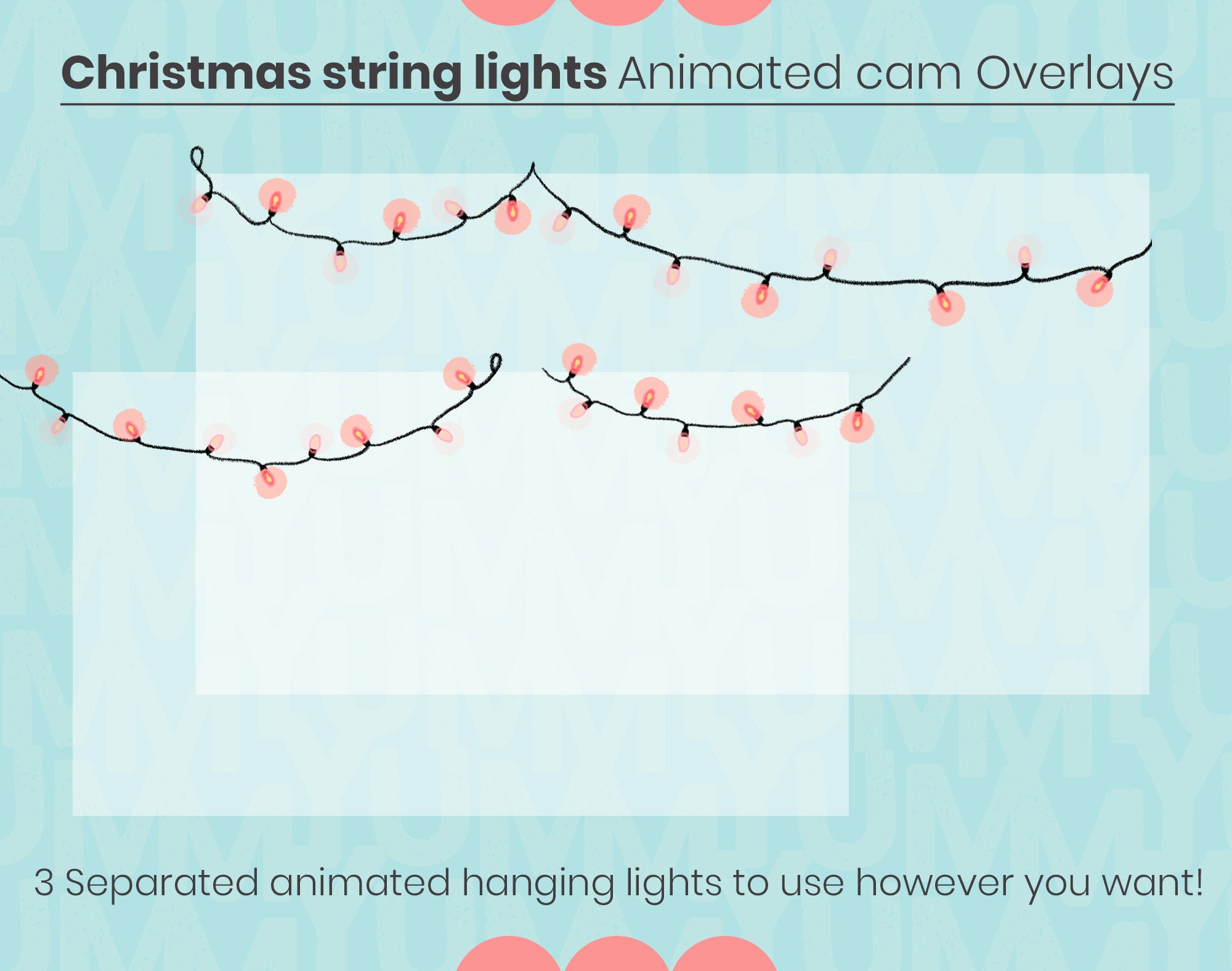 String Lights Overlay Animated Frames Cute Christmas Twinkle - Etsy UK