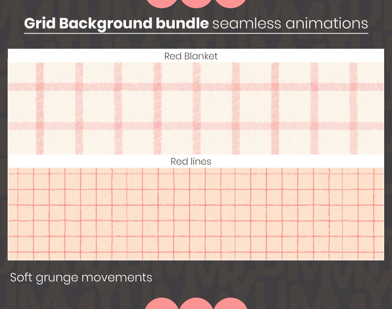 Bundle! 8 Animated Grid Backgrounds for Your Streams ・ Colorful Shaky ...