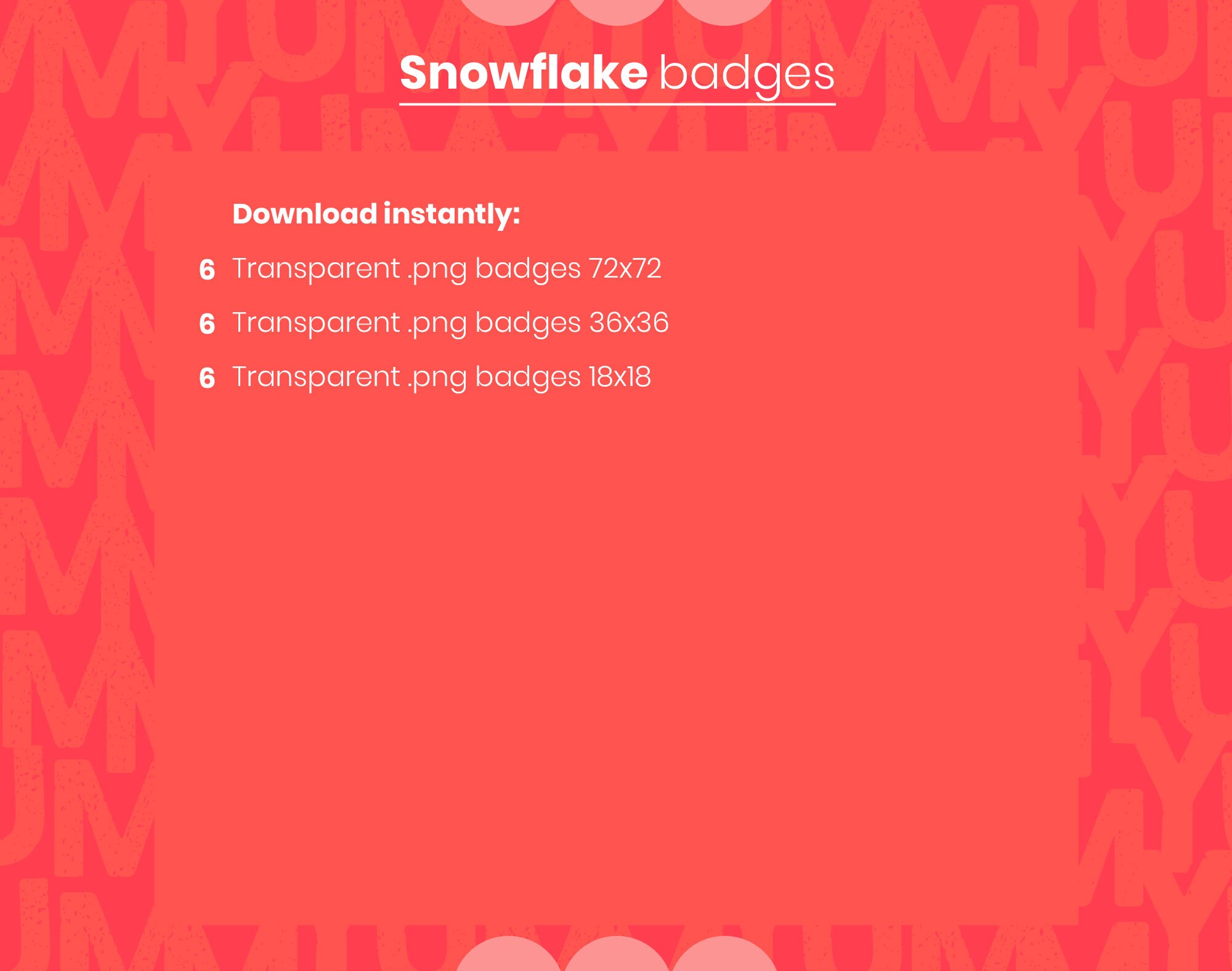 Snowflakes Twitch Sub Badges bit Badgessubscriber Badges - Etsy