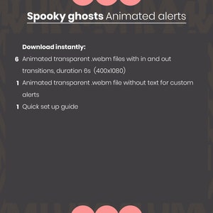 Twitch Stream Animated Alerts ・ Spooky Ghost Appearing Moving up ・ in ...