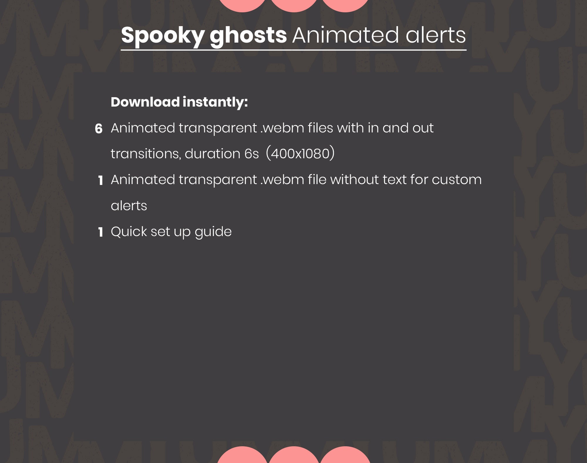 Twitch Stream Animated Alerts ・ Spooky Ghost Appearing Moving up ・ in ...