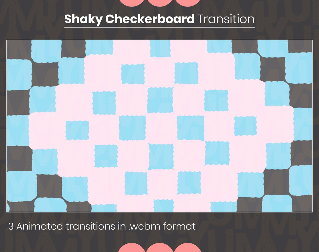 Fluffy Shaky Pastel Checkerboard ・animated Stinger Scene Transition for ...