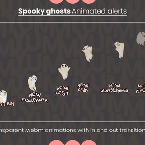 Twitch Stream Animated Alerts ・ Spooky Ghost Appearing Moving up ・ in ...