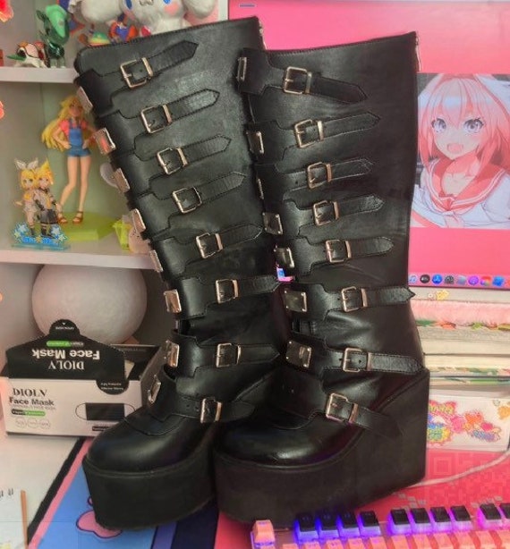 4 Inch Platform Boots Demonia Size 6.5 US | Etsy