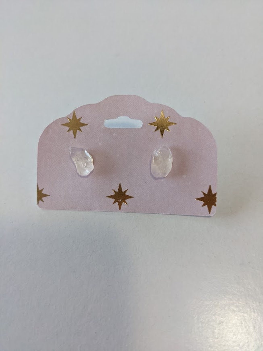 Rose Quartz Chip Stud Earrings, Hypoallergenic Earrings - Etsy