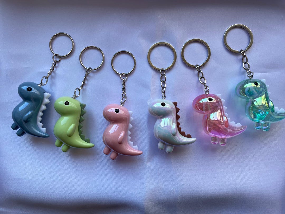 Dinosaur Keychain - Etsy