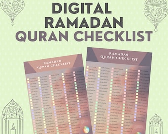 Quran Checklist - Etsy
