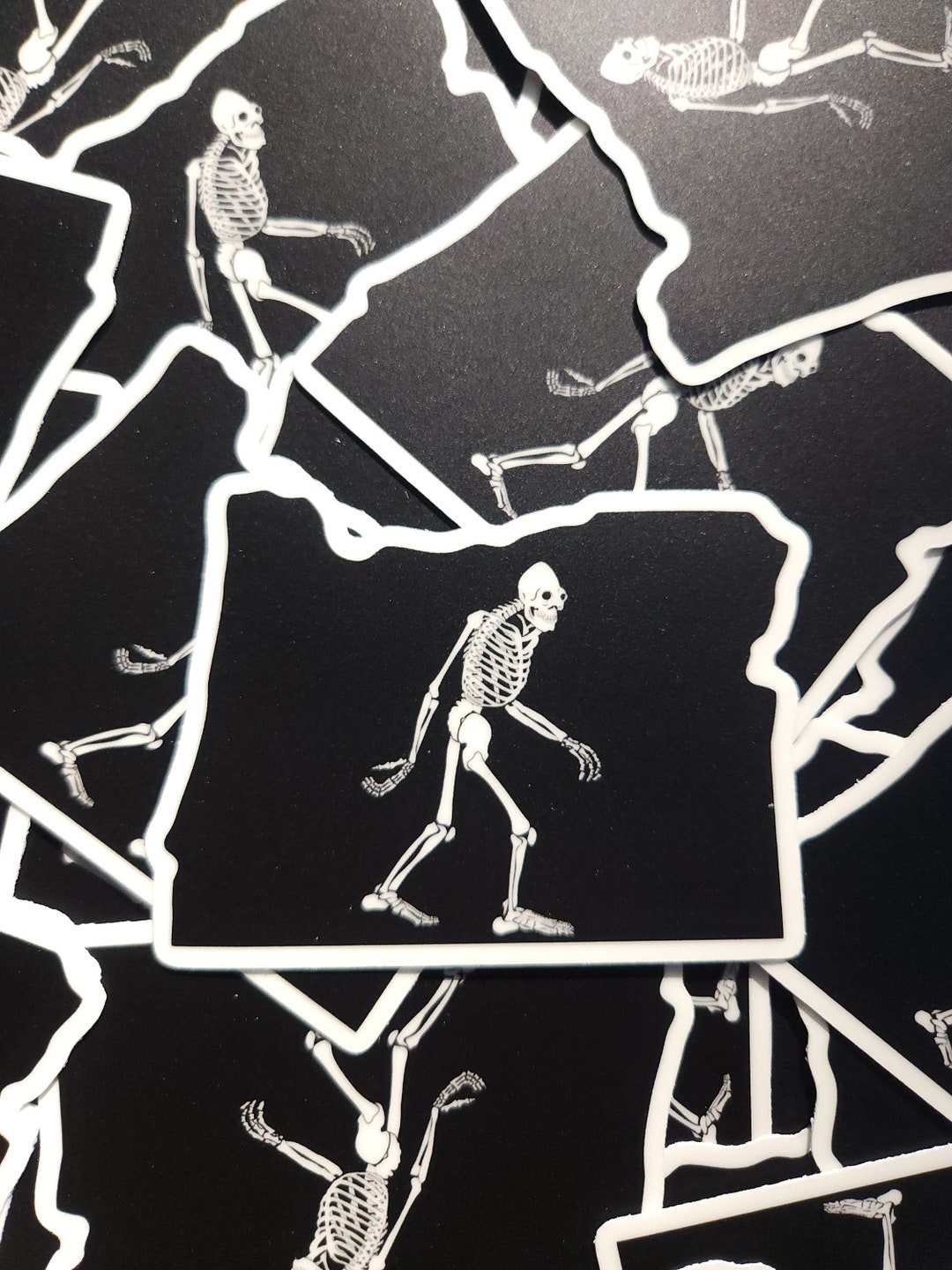 Skeletal Squatchin'oregon™ Glow-in-the-dark Sticker - Etsy