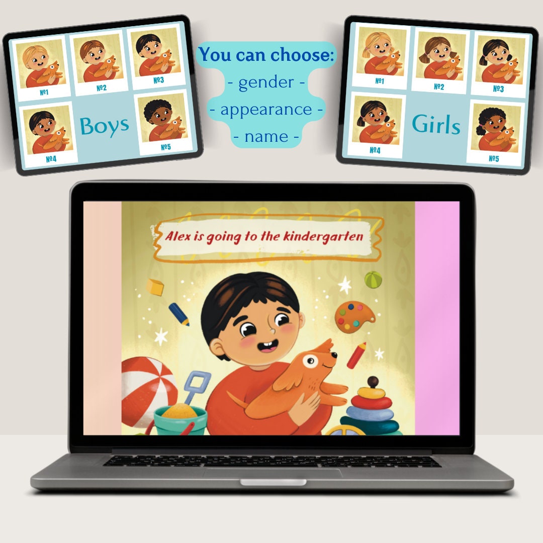 Personalized Children's Book About Kindergarten Custom Kids Name ...