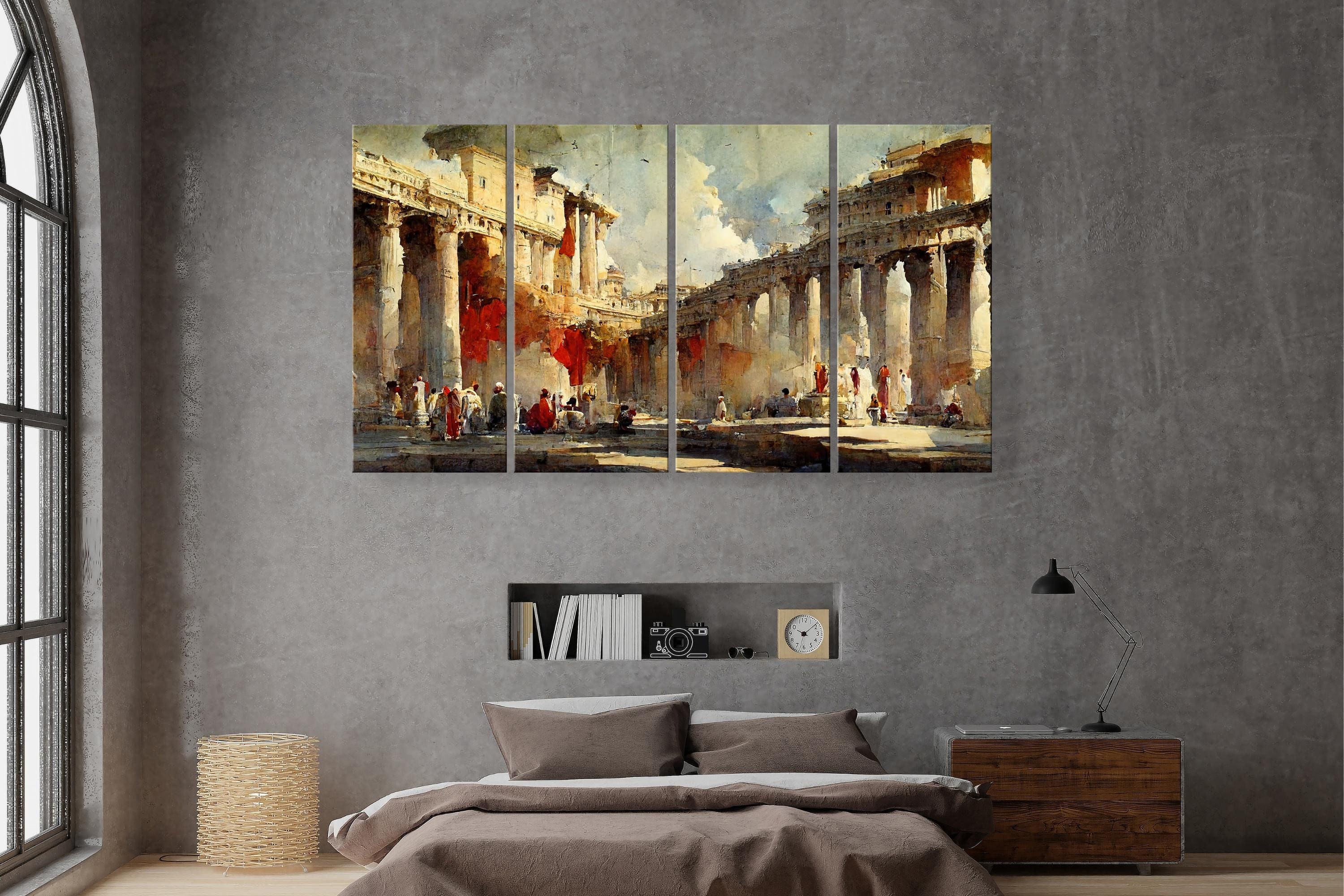 Ancient Rome Wall Canvas Art Roman Architecture Painting Antique ...
