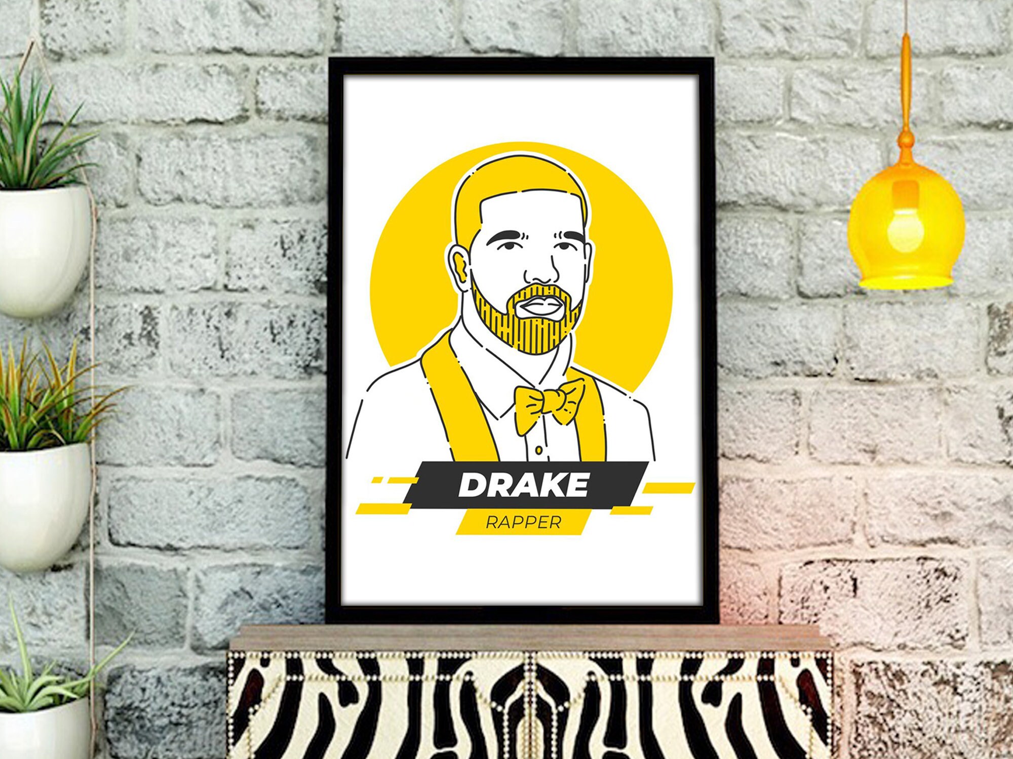 Drake poster Drake art print Drake wall poster Drake wall | Etsy
