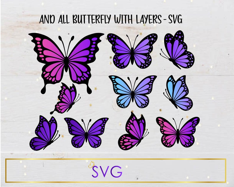 Butterfly Svg, Butterfly Svg Bundle, Layered Butterfly Bundle Cricut ...