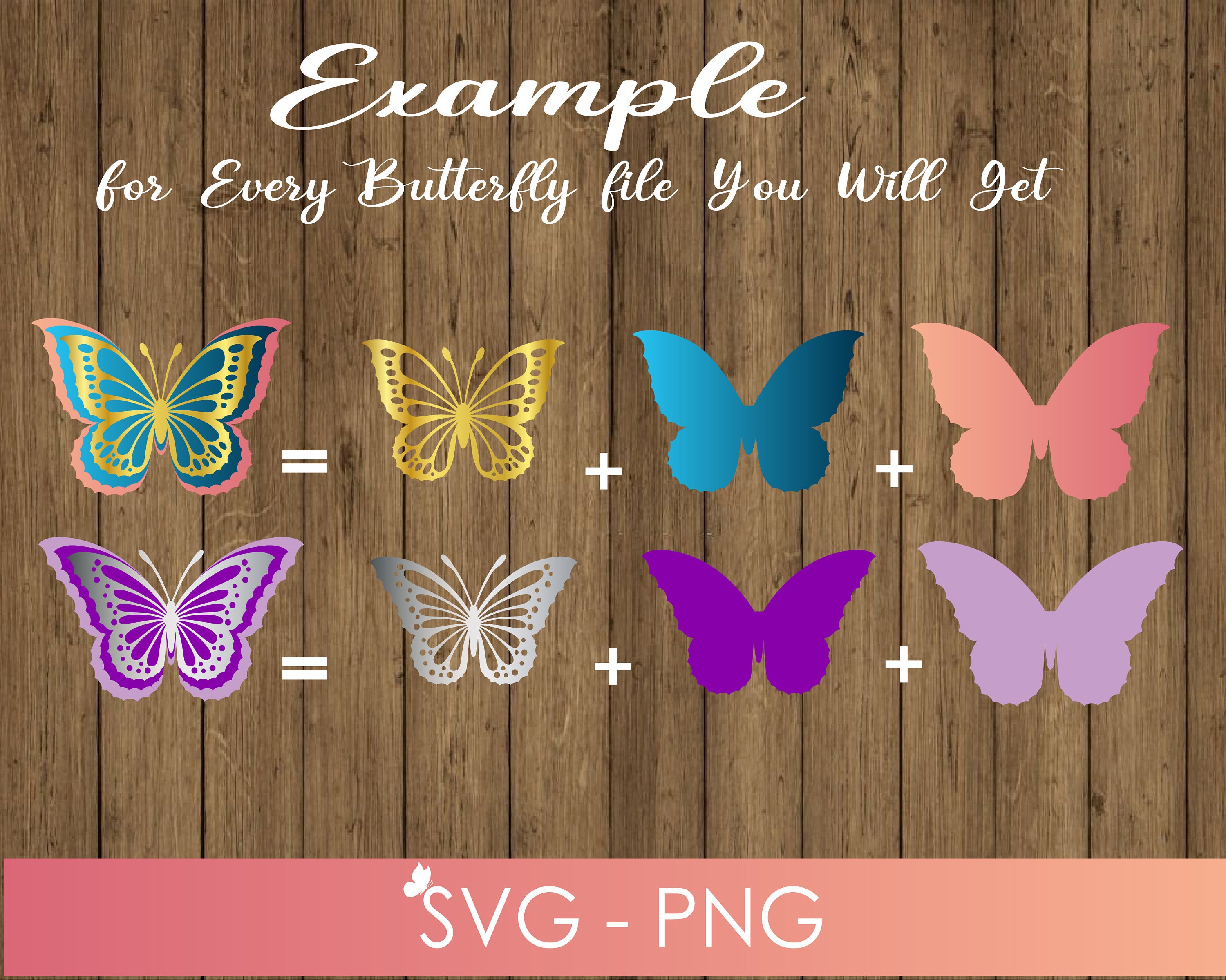 Butterfly SVG, 3D Butterfly Svg, Butterfly Template, Commercial Use ...