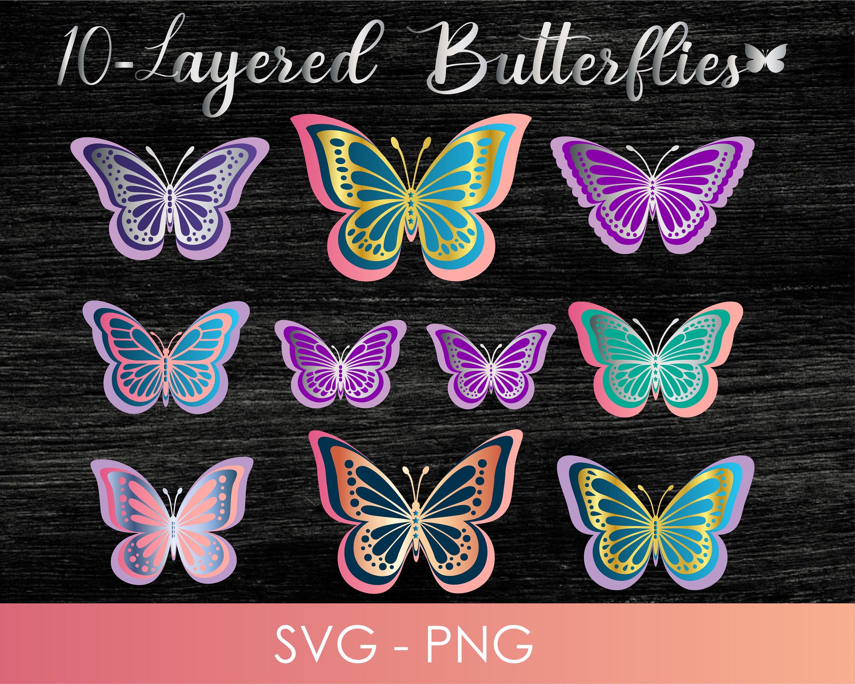 Butterfly SVG 3D Butterfly Svg Butterfly Template - Etsy
