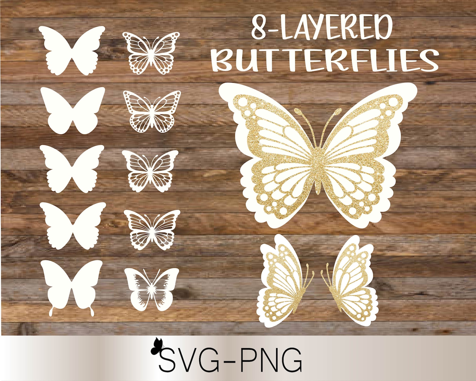Butterfly Svg Butterfly Svg Bundle Layered Butterfly Bundle - Etsy