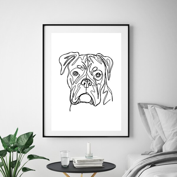 Boxer Drawing - Etsy