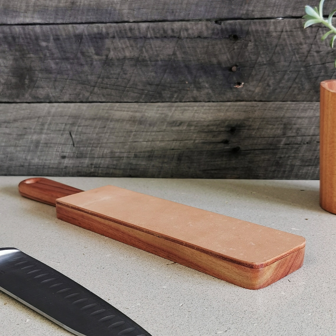 Wood & Leather Strop Handmade Wooden Leather Knife Tool | Etsy