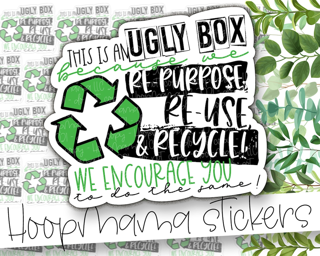 This is an Ugly Box - Recycled Box Packaging Stickers - Large 2 ...