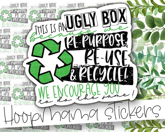This is an Ugly Box Recycled Box Packaging Stickers Large | Etsy