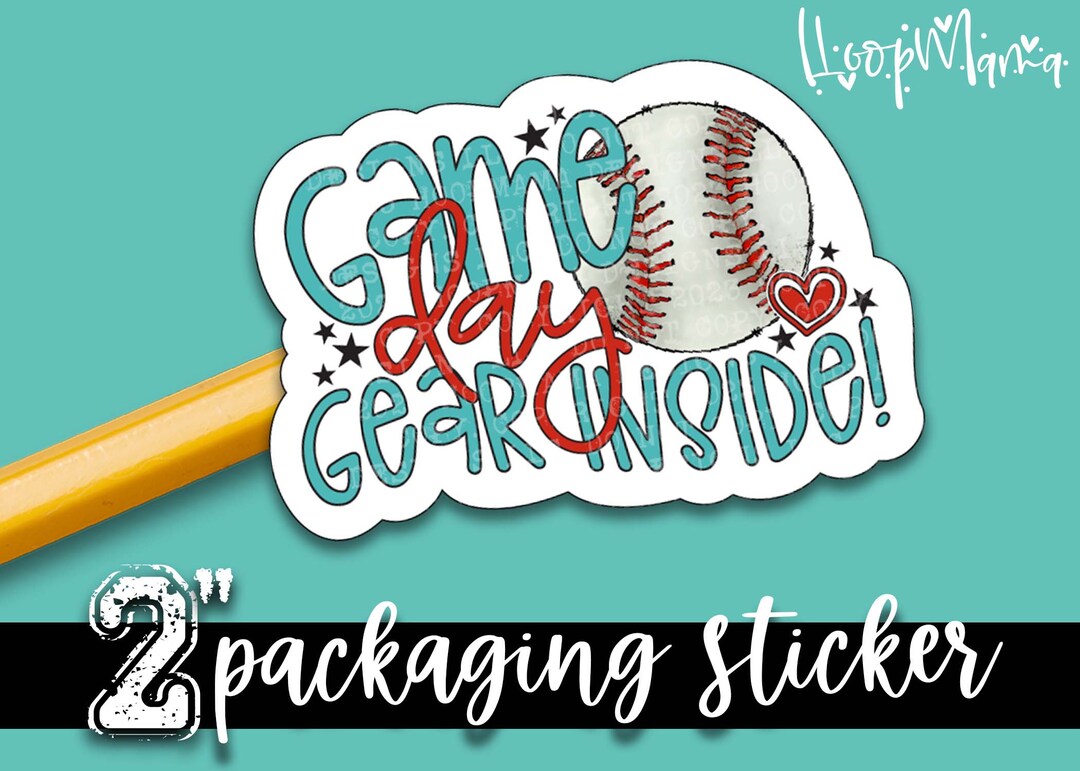 Game Day Gear Inside! - Sports Thank You Packaging Stickers - Large 2 ...