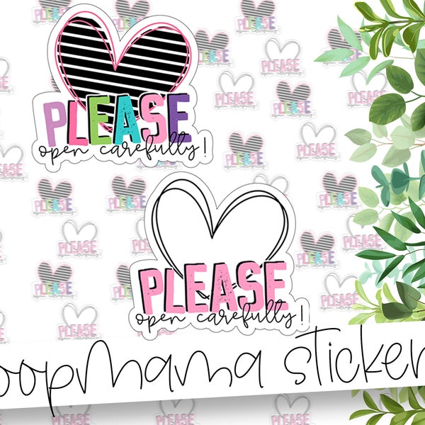 Open Carefully Label - Etsy