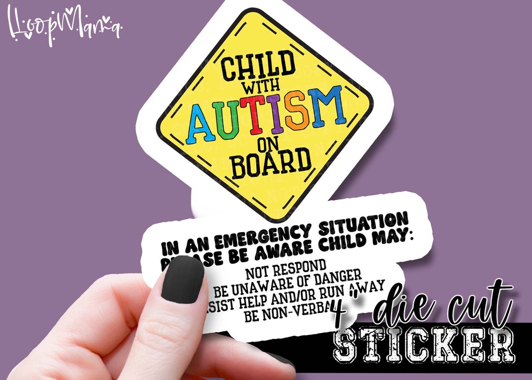 Autism Car Sticker - Awareness Laptop or Waterbottle Tumbler 4 Inch ...