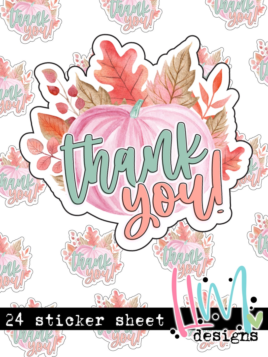 Thank You - Pumpkin Thank You Packaging Stickers - 2 Inch Branding ...