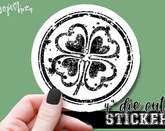 Four Leaf Clover Sticker - Etsy