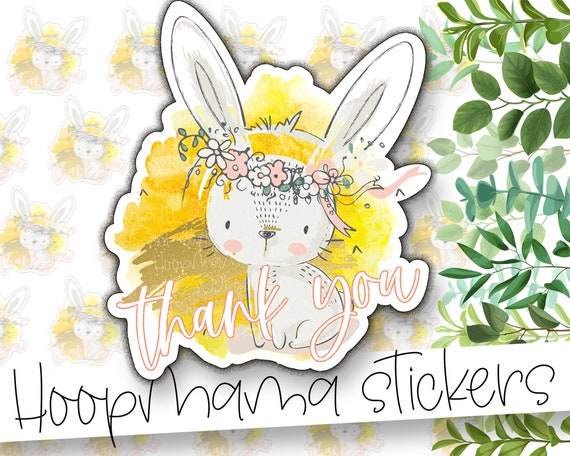 Thank You Bunny Easter Packaging Stickers Large 2 Inch - Etsy