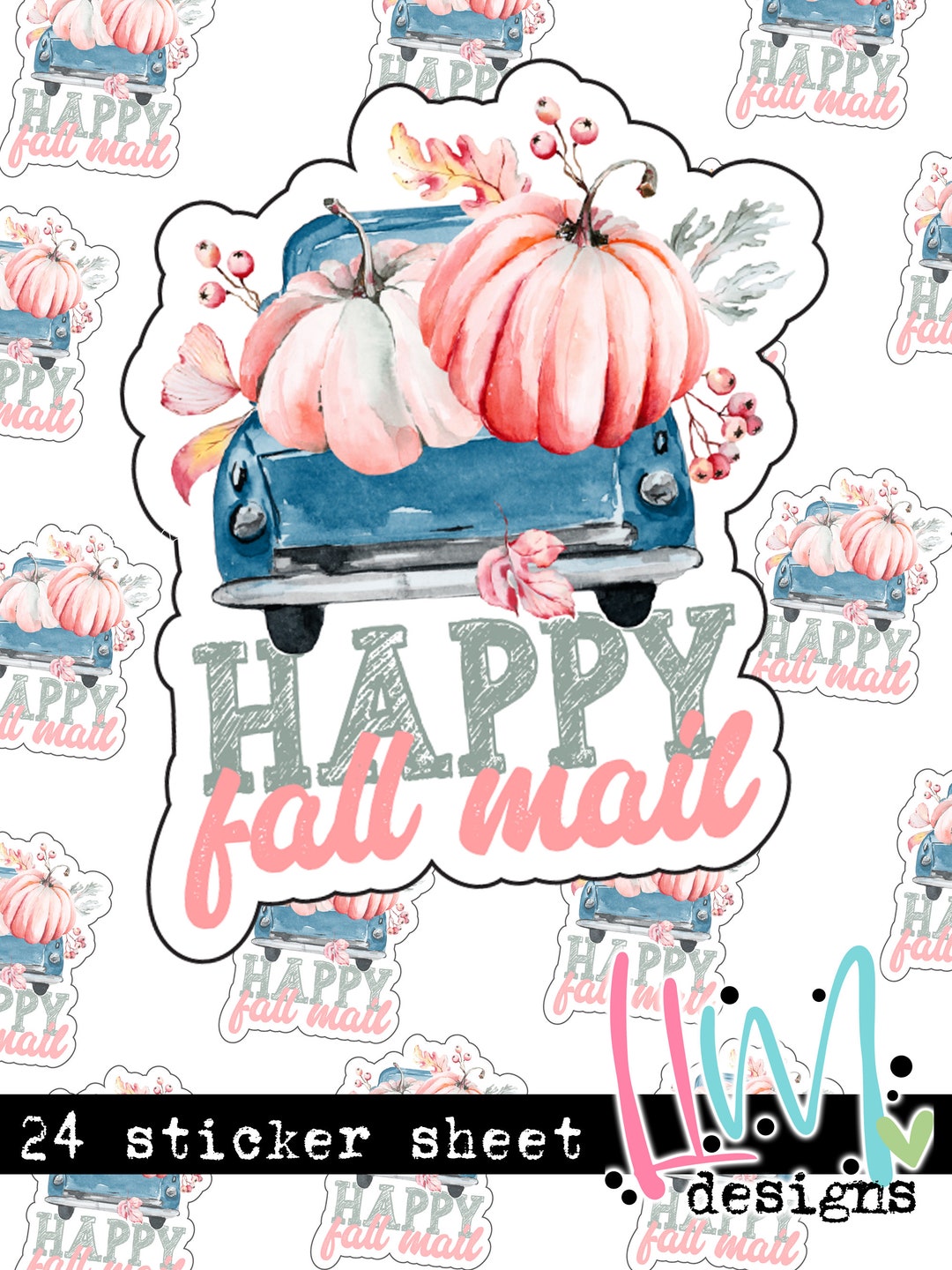 Happy Fall Mail - Happy Mail Packaging Stickers - 2 Inch Branding ...