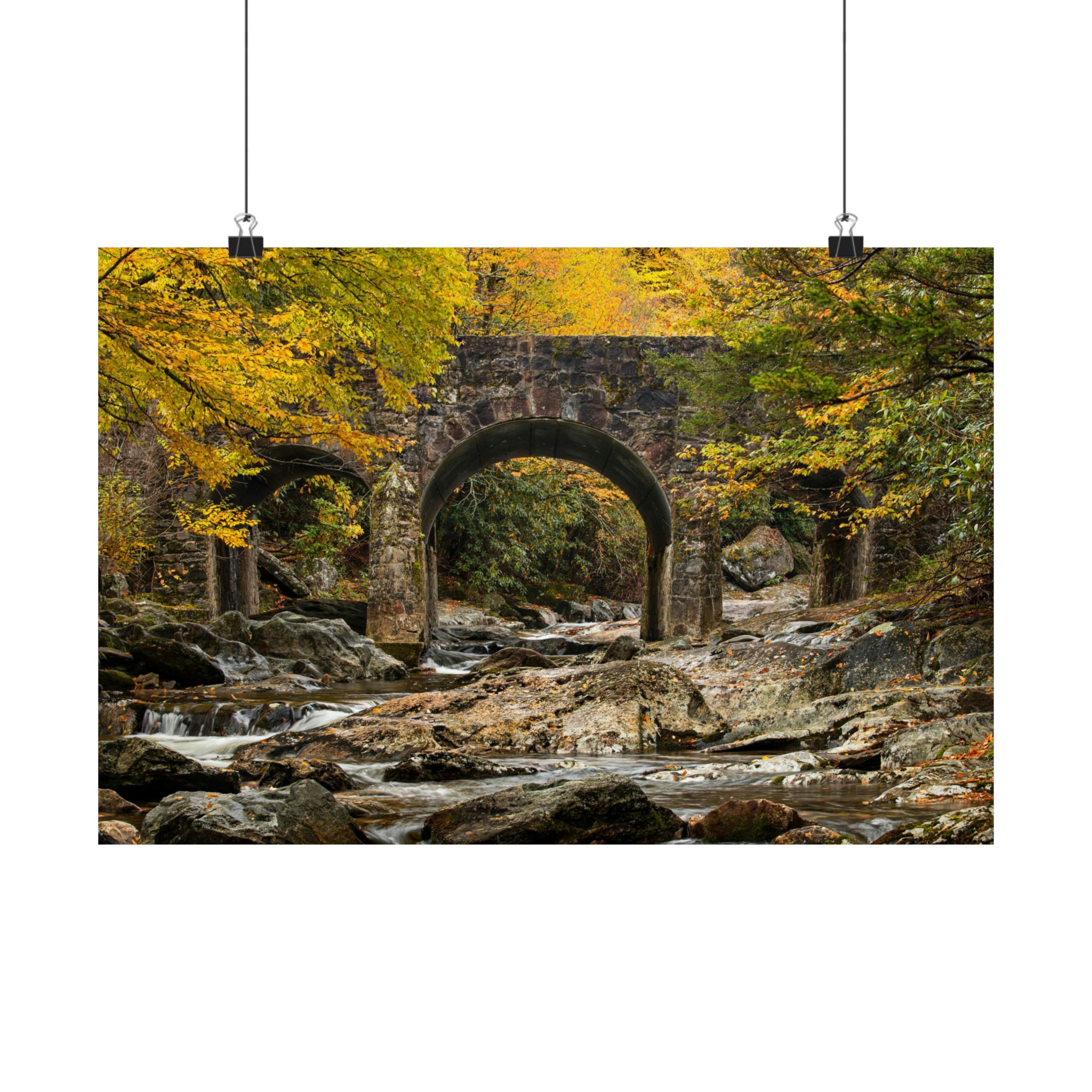 Triple Arch Bridge premium Matte Poster - Etsy