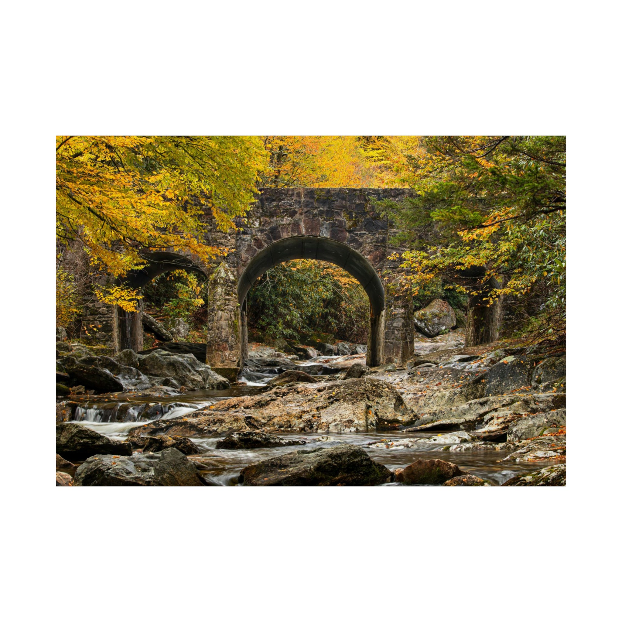 Triple Arch Bridge premium Matte Poster - Etsy