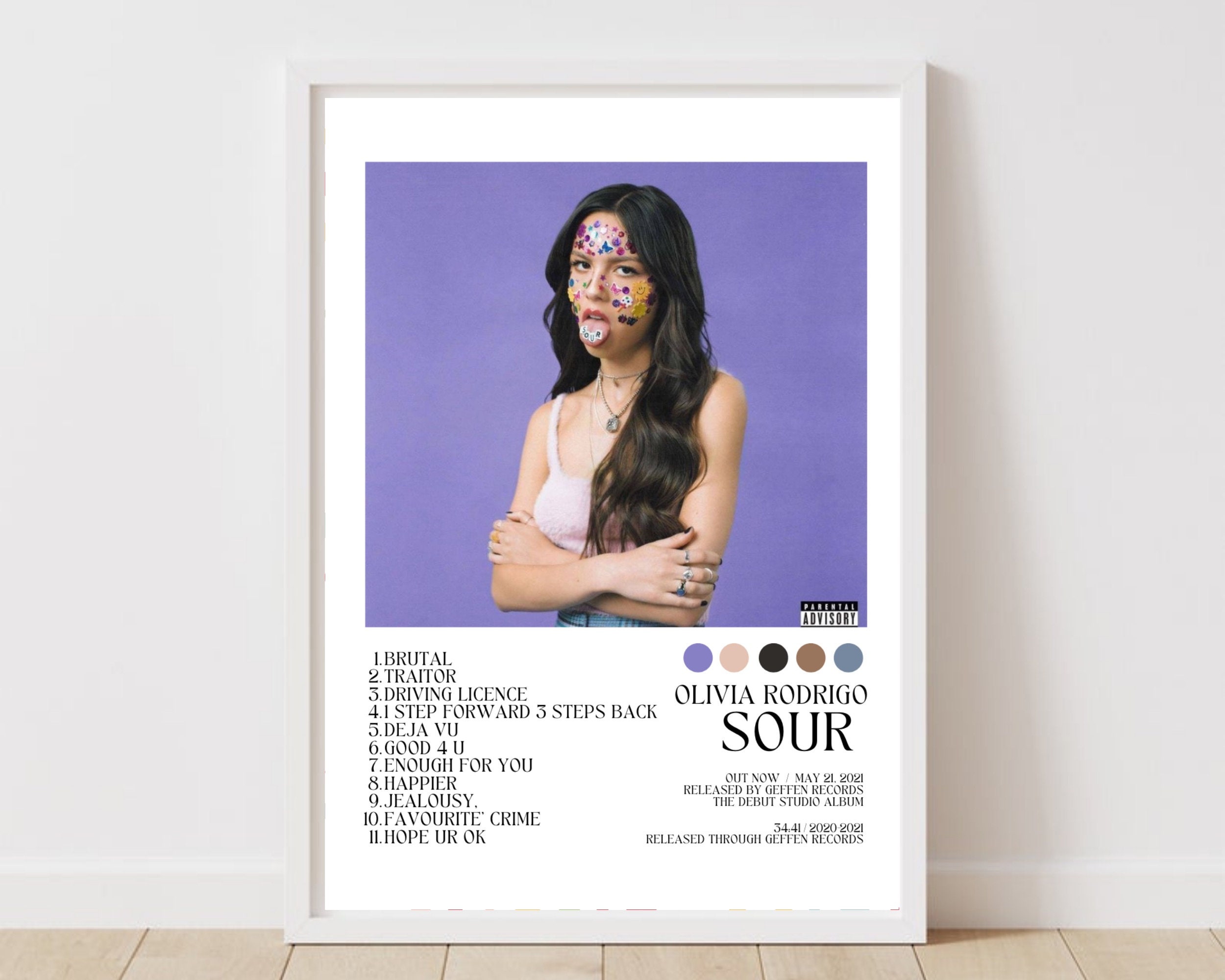 Olivia Rodrigo Poster | Olivia Rodrigo | Sour | Sour | Album Cover ...