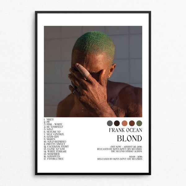 Blond Album Cover Poster - Etsy