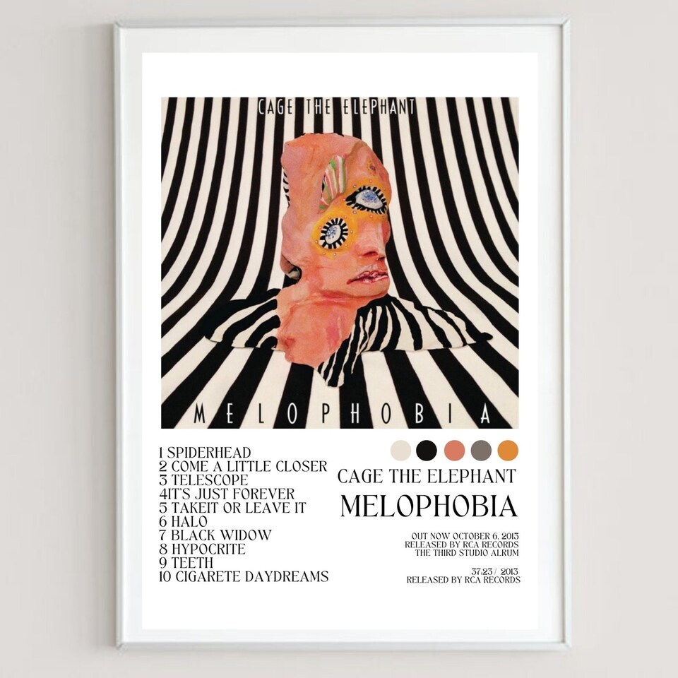 Cage The Elephant poster |Cage The Elephant Gift | Melophobia | Album ...