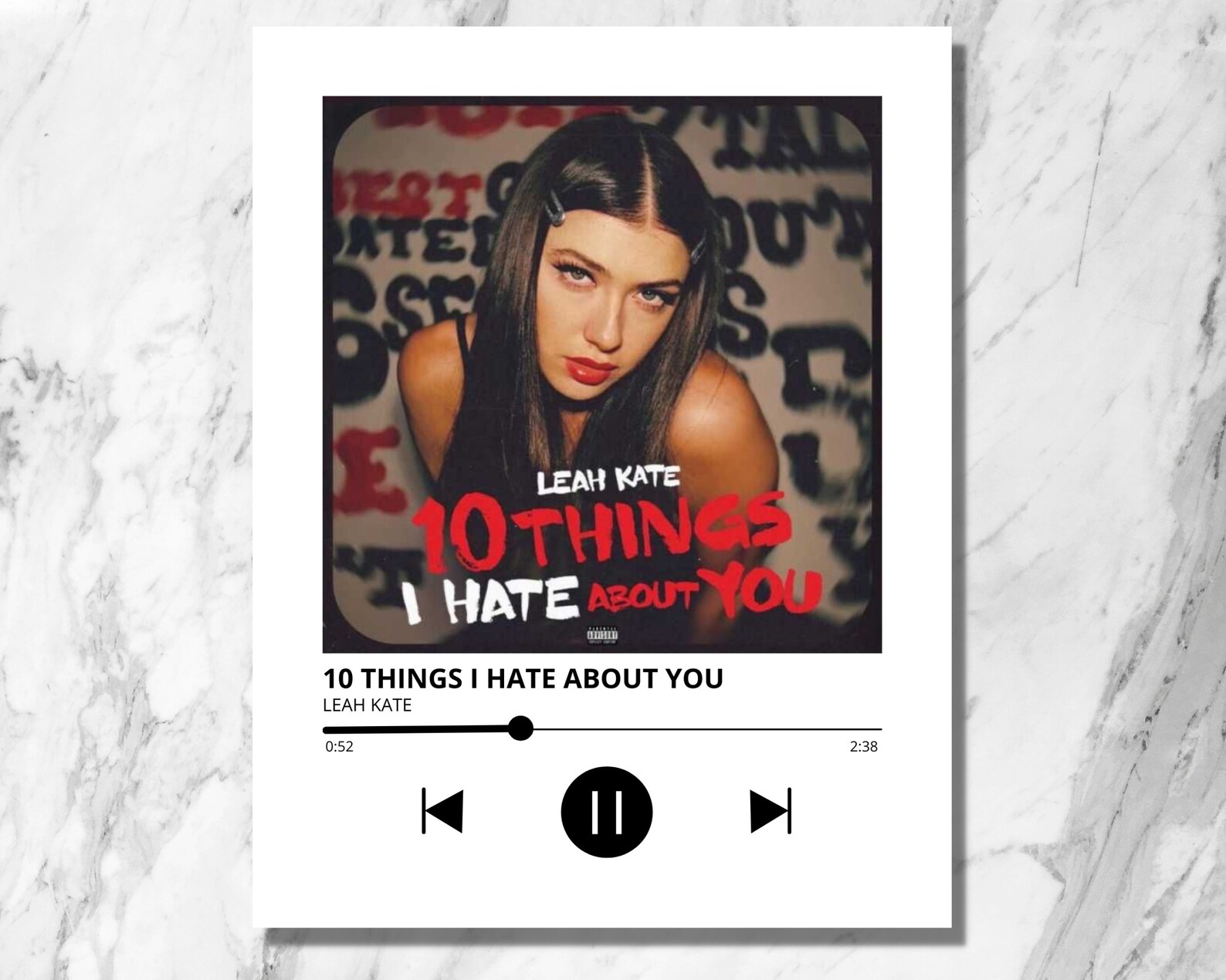 Leah Kate Posterleah Kate 10 Things I Hate About You Song - Etsy Leah Kate Posterleah Kate 10 Things I Hate About You Song - Etsy