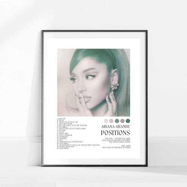 Ariana Poster Positions - Etsy