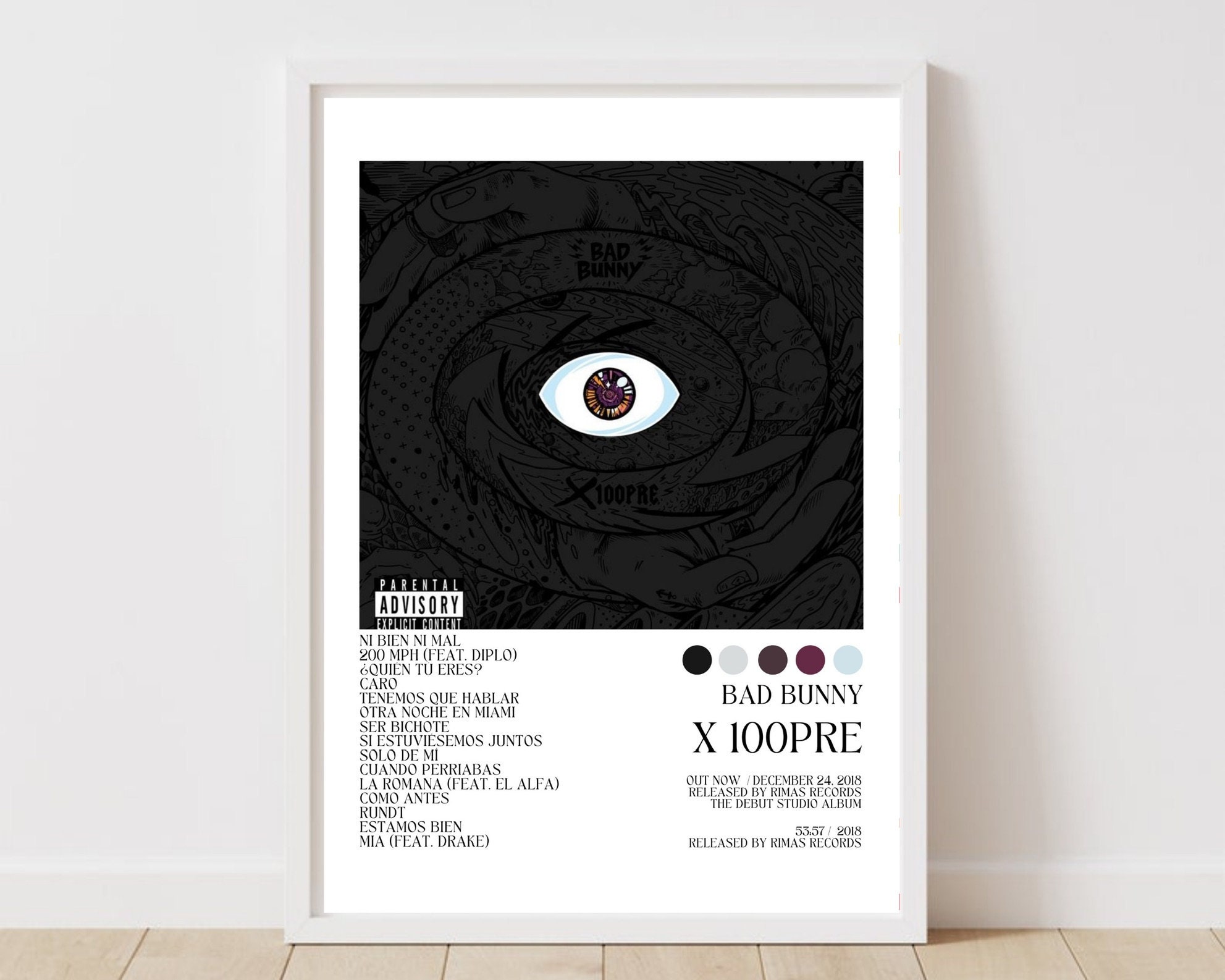 Bad Bunny Poster | Bad Bunny | Album Cover Poster Designed & Sold By ...