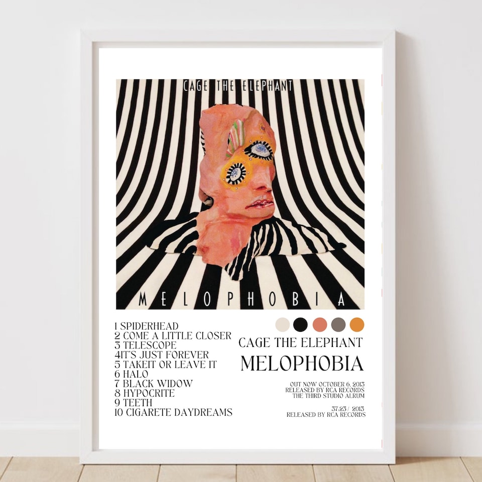 Cage The Elephant poster |Cage The Elephant Gift | Melophobia | Album ...