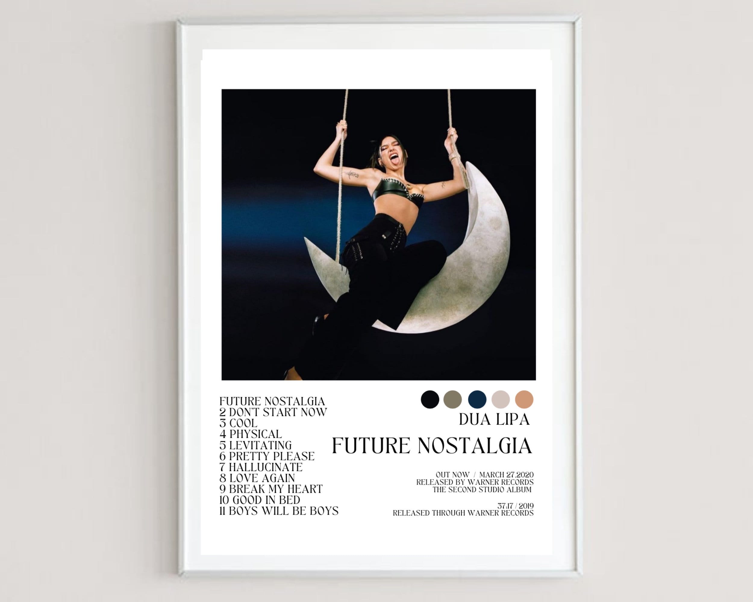 Future Nostalgia Album Print Dua Lipa Merch Fans Dua Lipa Birthday Card ...
