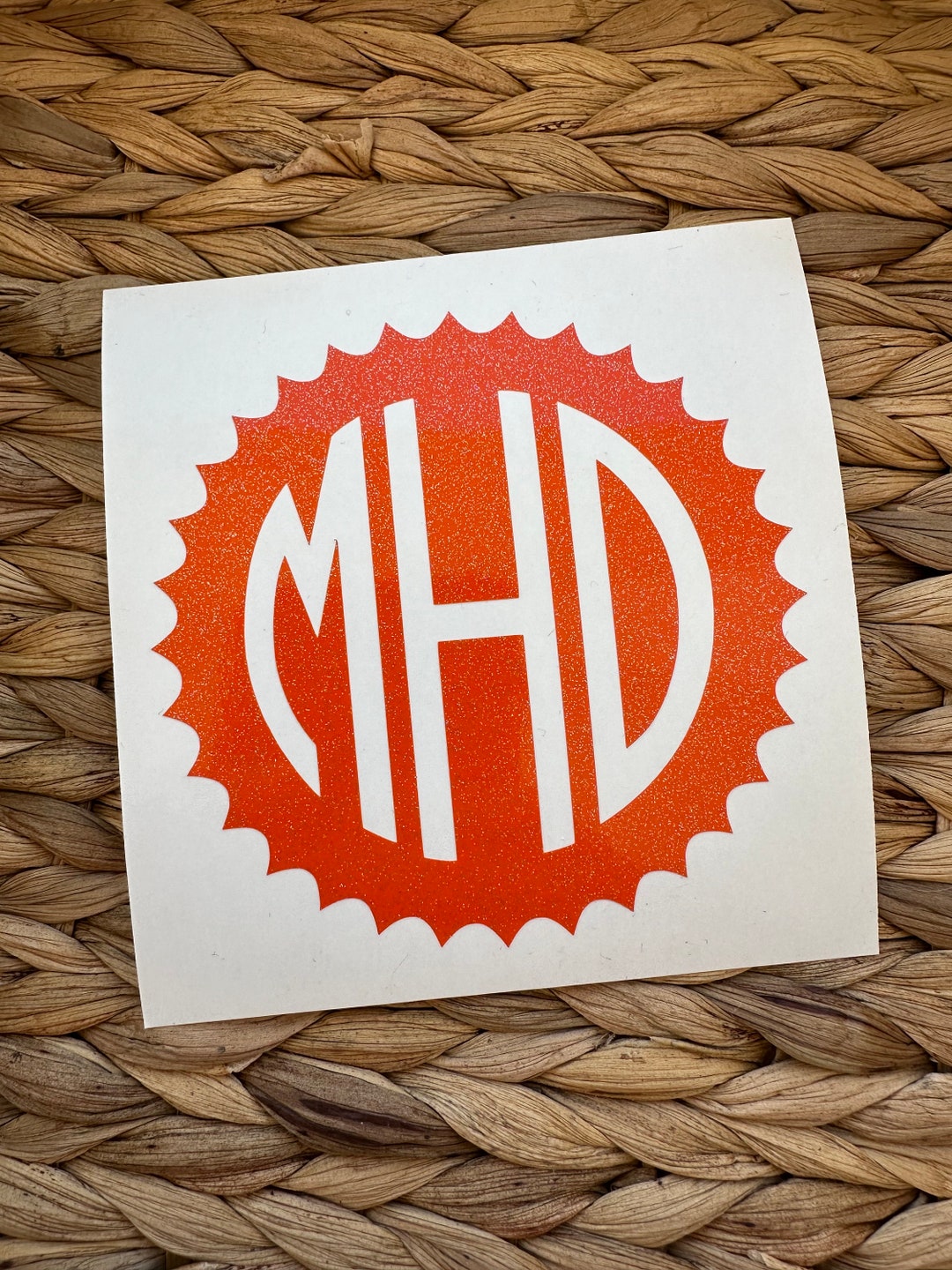 Custom Neon Glitter Decal: Blue Orange Pink Green, Bright Colors ...