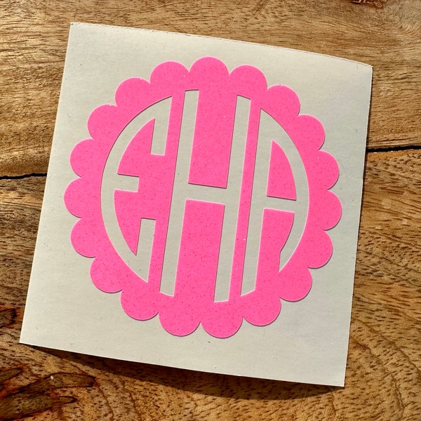 Monogram Car Decal - Etsy
