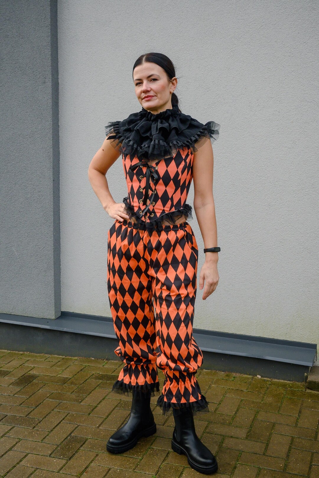 Clown Pants Orange Harlequin Circus Outfit Cottagecore Romantic ...