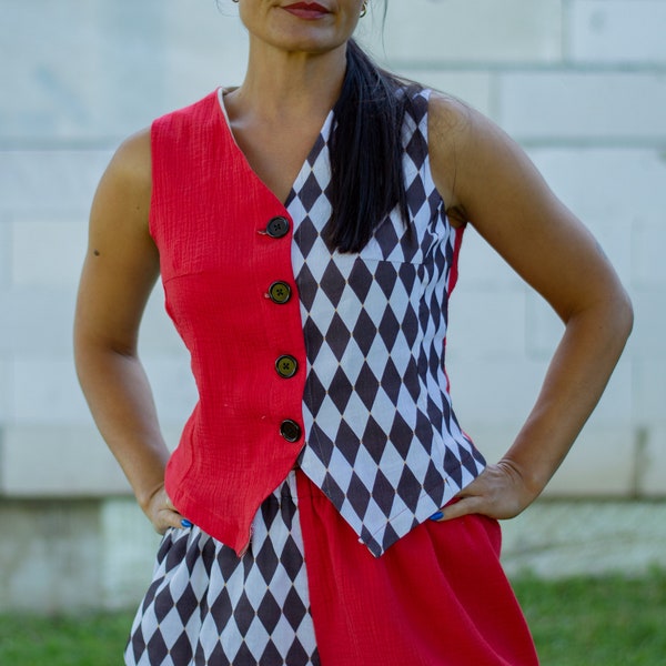 Harlequin Pierrot - Etsy