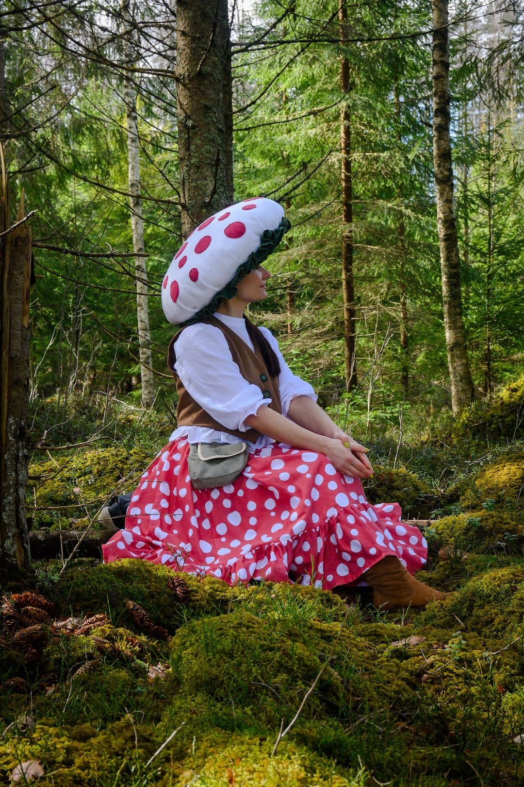 READY TO SHIP Mushroom Skirts Toad Costume Flyagaric Outfit Mushroom ...