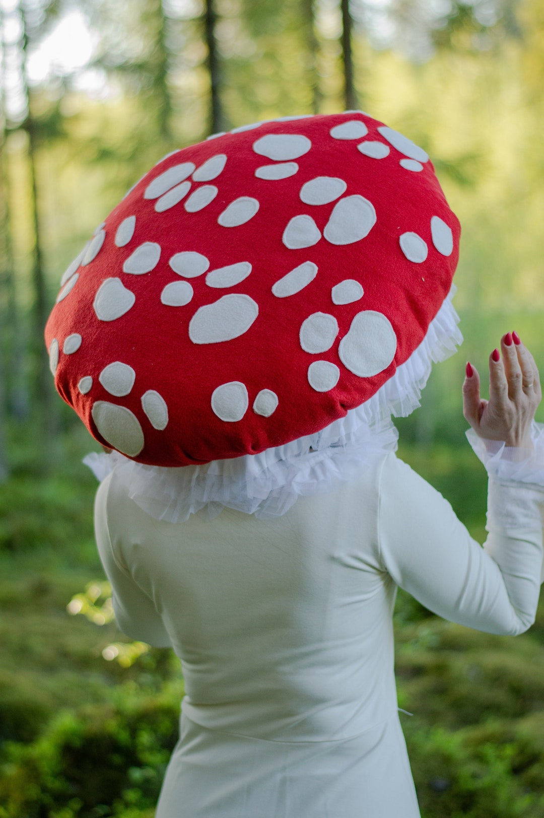 Mushroom Hat Large Fly Agaric Hat Toadstool Red Hat Kids Adults ...