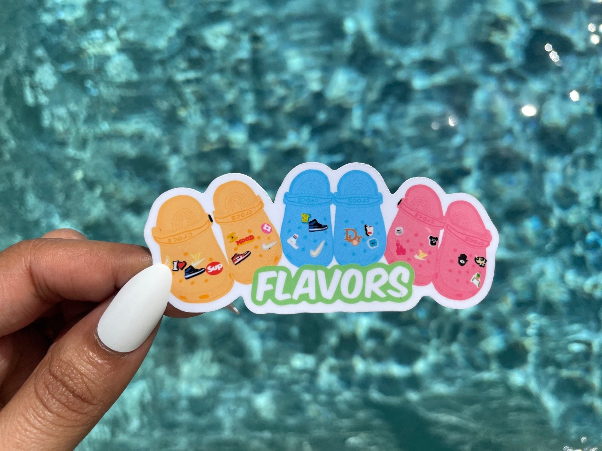 Crocs Themed Stickers Pack Jibbitz Decal Waterproof | Etsy