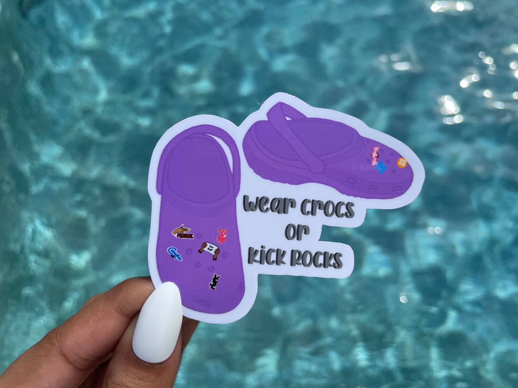 Crocs Themed Stickers Pack Jibbitz Decal Waterproof | Etsy